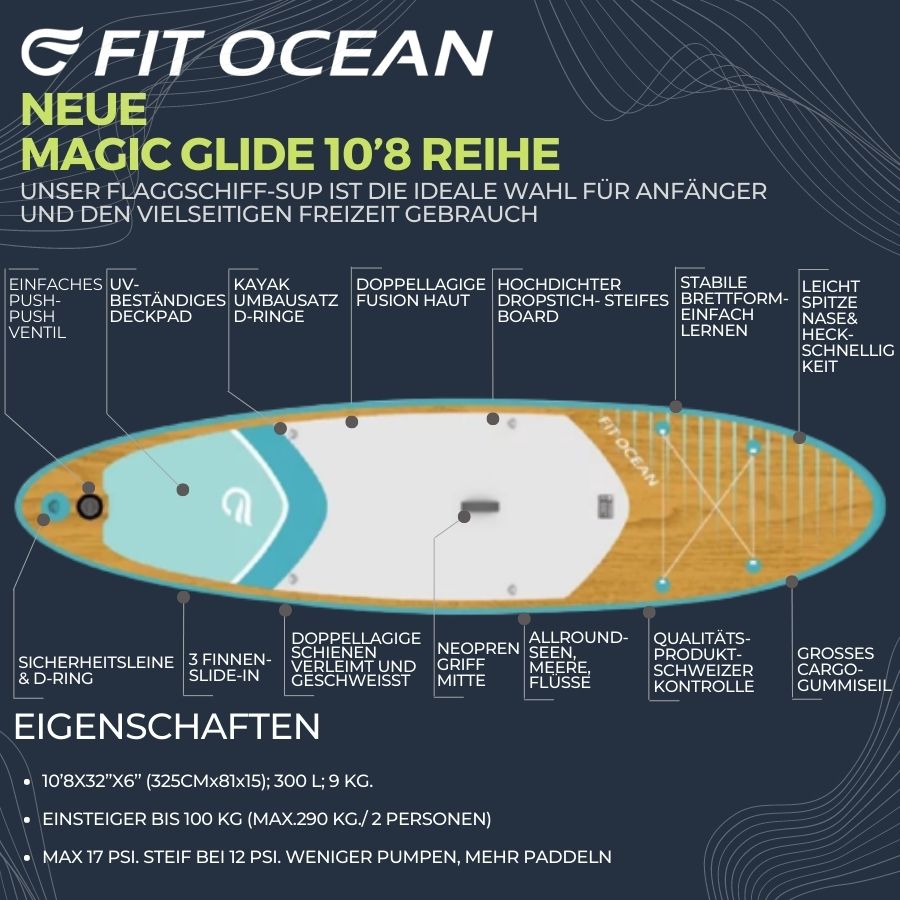 MAGIC GLIDE 10´8 HOLZOPTIK – Fitocean